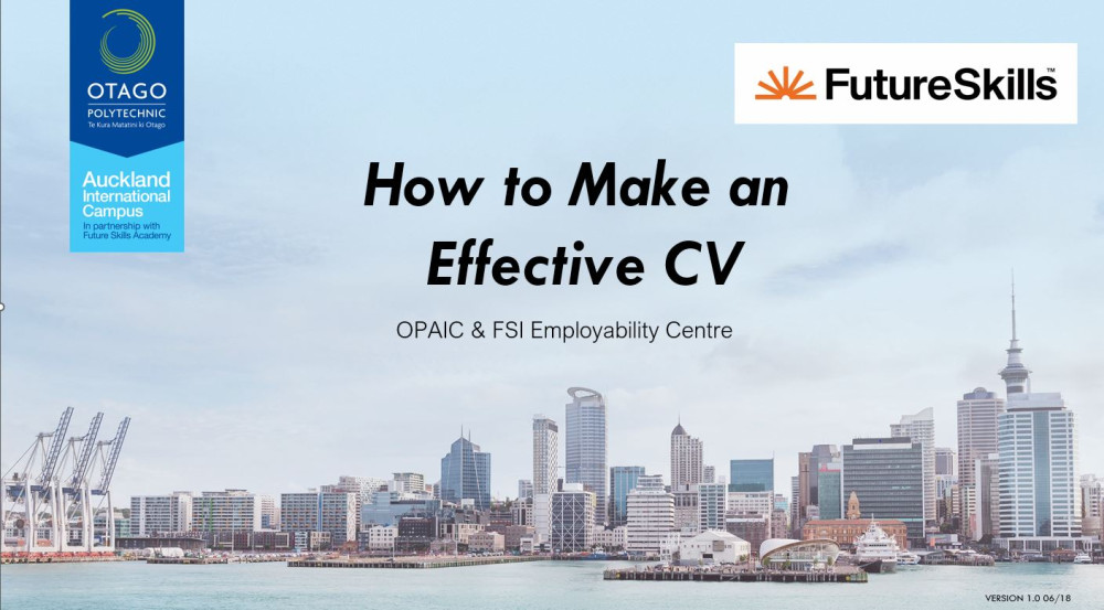 How to make an effective CV Part One - Otago Polytechnic